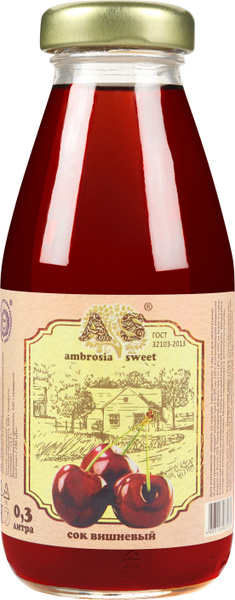 Сок Ambrosia Sweet Вишнёвый, 300 мл - купить с доставкой по выгодным ...