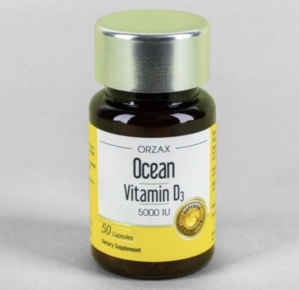 Orzax Vitamin D3 5000 IU 50 capsul / Витамин Д3 5000 ед 50 капсул ...