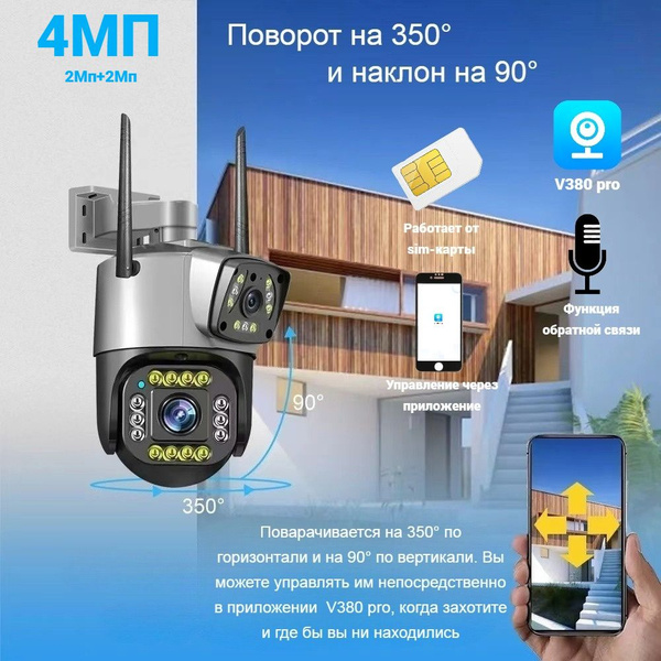 Камера видеонаблюдения Wifi уличная для дома и дачи 1920×1080 купить