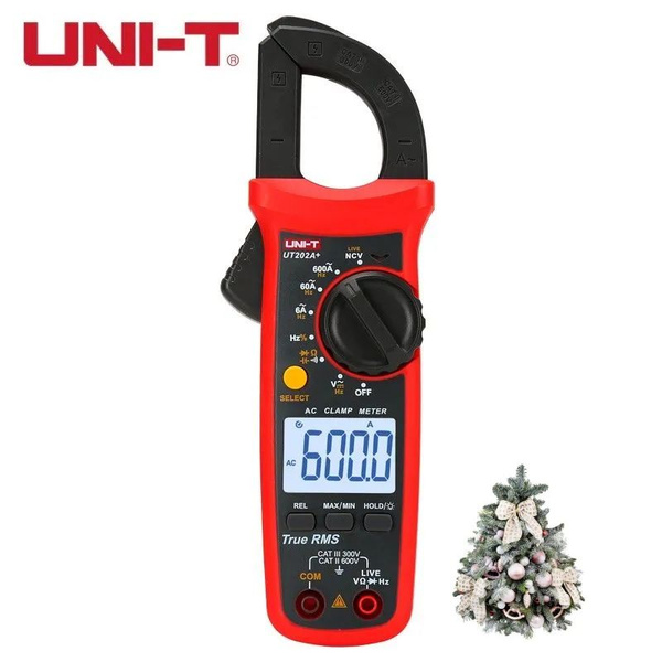 Мультиметр UT202A+ UNI-T токоизмерительные цифровые клещи 600А емкость ...