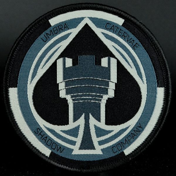 Нашивка, патч "UMBRA CATERVAE - SHADOW COMPANY" тактическая с липучкой ...