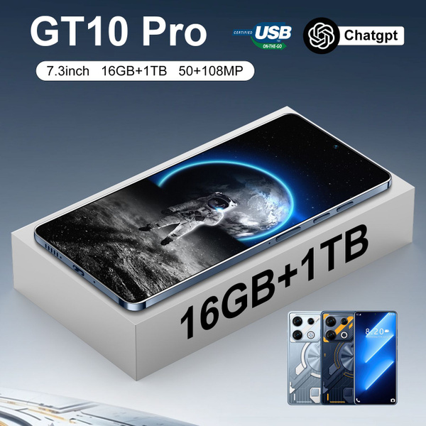Смартфон Новый мобильный телефон GT10+5G2024, диагональ экрана 7,3 ...