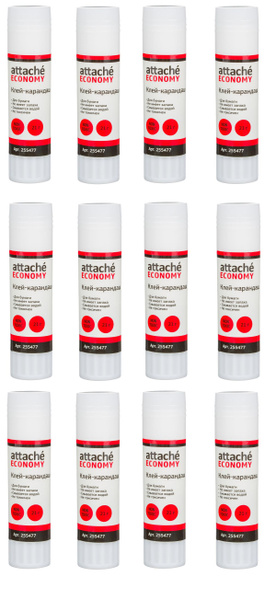 Attache Economy Клей-карандаш, 21 г, 12 уп. - купить с доставкой по ...