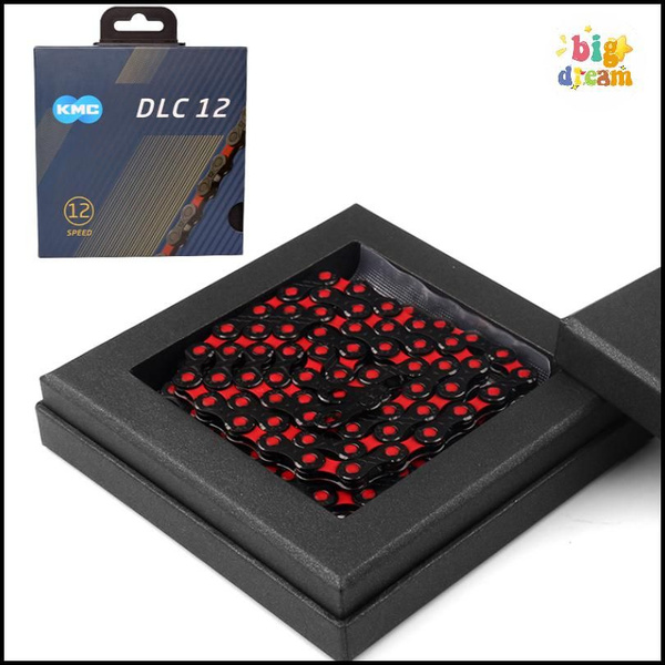 KMC DLC 12 скорости, професионална верига за велосипеди 126 връзки 1/2" x 11/128", ултра лека ...