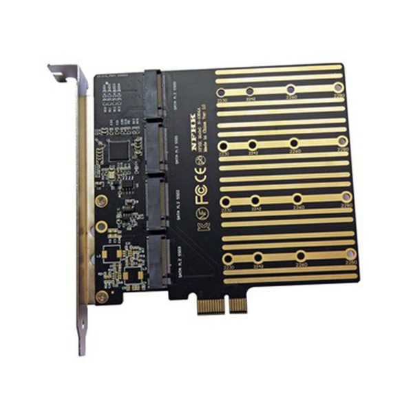 Адаптер PCIE для M2 PCI Express X1 3.0 4 порта B Ключ M.2 NGFF SATA SSD ...