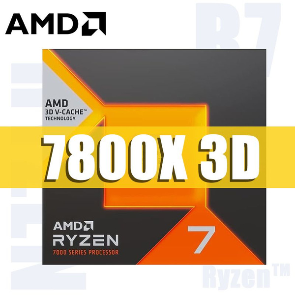 Процессор AMD Ryzen7 7800X 3D Ryzen 7, BOX (без кулера), 8 яд., 4.2 ГГц ...