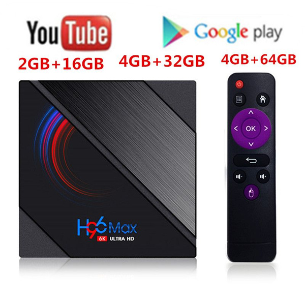 Медиаплеер H96 MAX H616, HDMI, USB, RJ-45 Ethernet, бирюзовый, Android ...