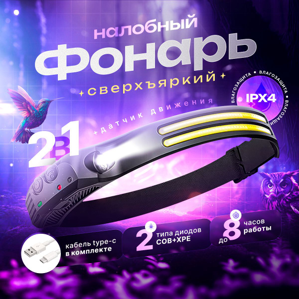 techtune Налобный фонарь - купить с доставкой по выгодным ценам в интернет-магазине OZON ...