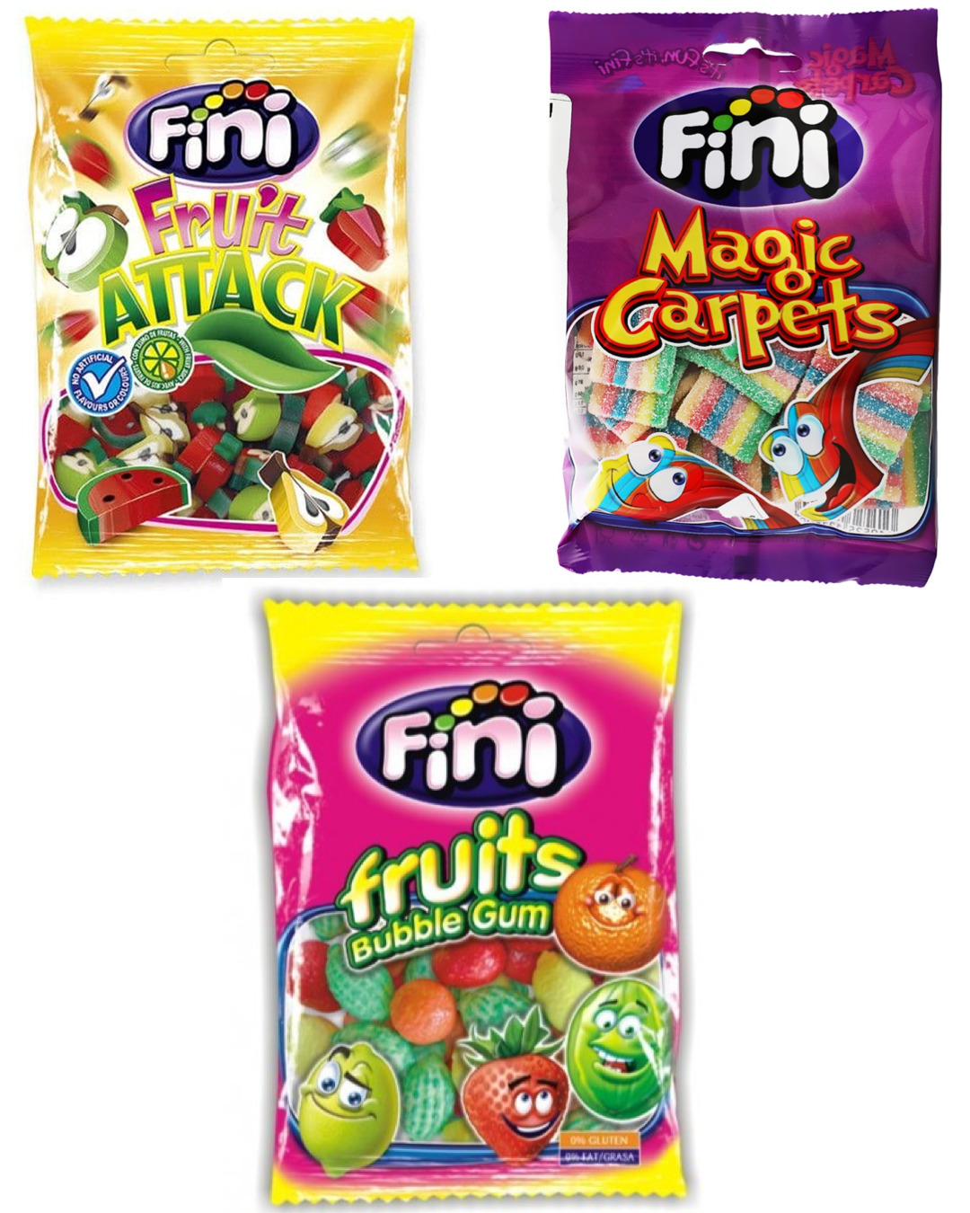 Мармелад Fini Fruit attack, Magic carpets, Fruits 3шт по 100гр. - купить с доставкой по выгодным ...