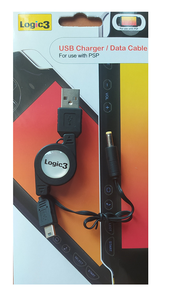 Кабель USB 2.0, miniUSB Logic3 Раздвижной USB для PSP 2000 и 3000 2 в 1 ...