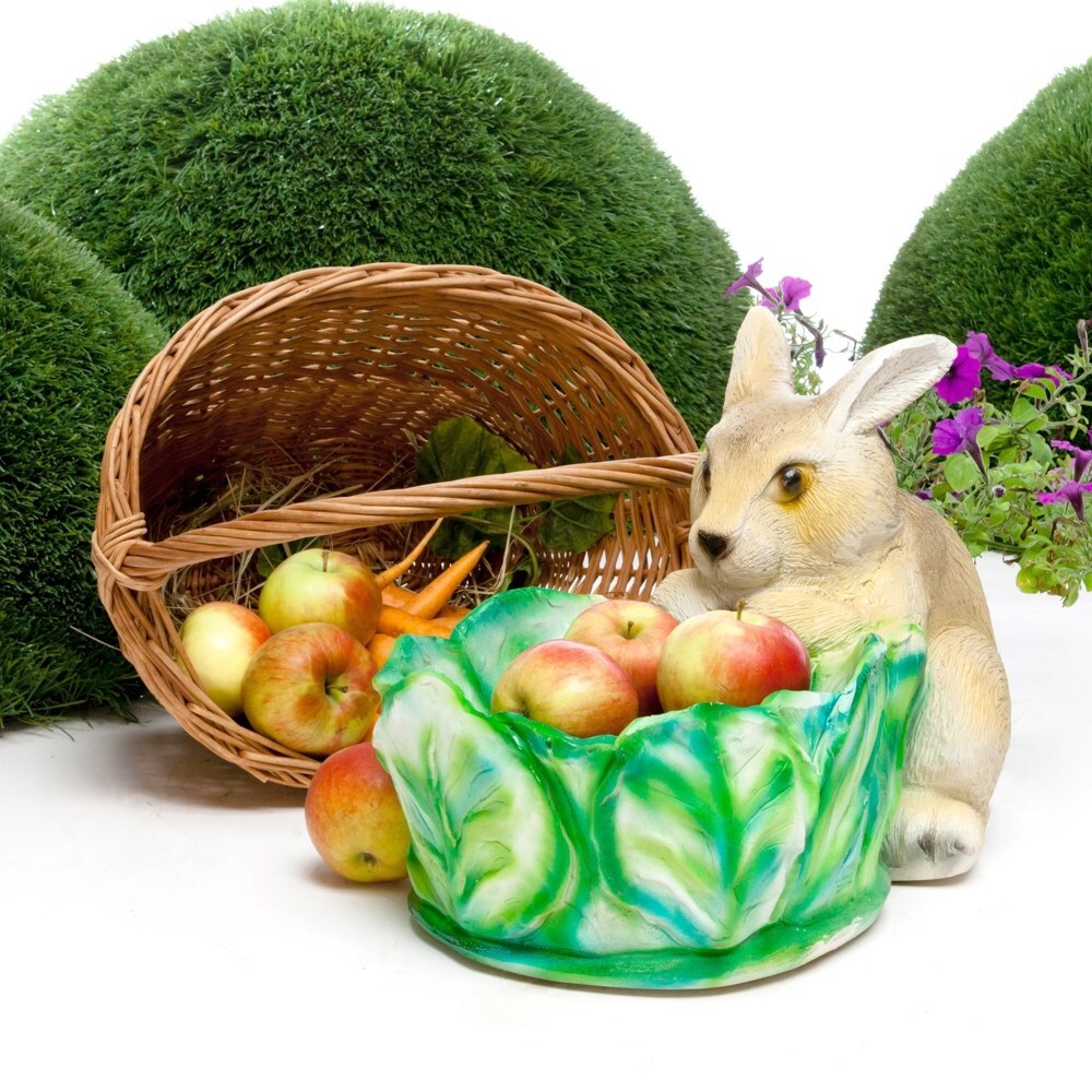 Декоративная фигура садовая Зайка F08380 полистоун HiTSAD, На газон - купить по низкой цене с ...