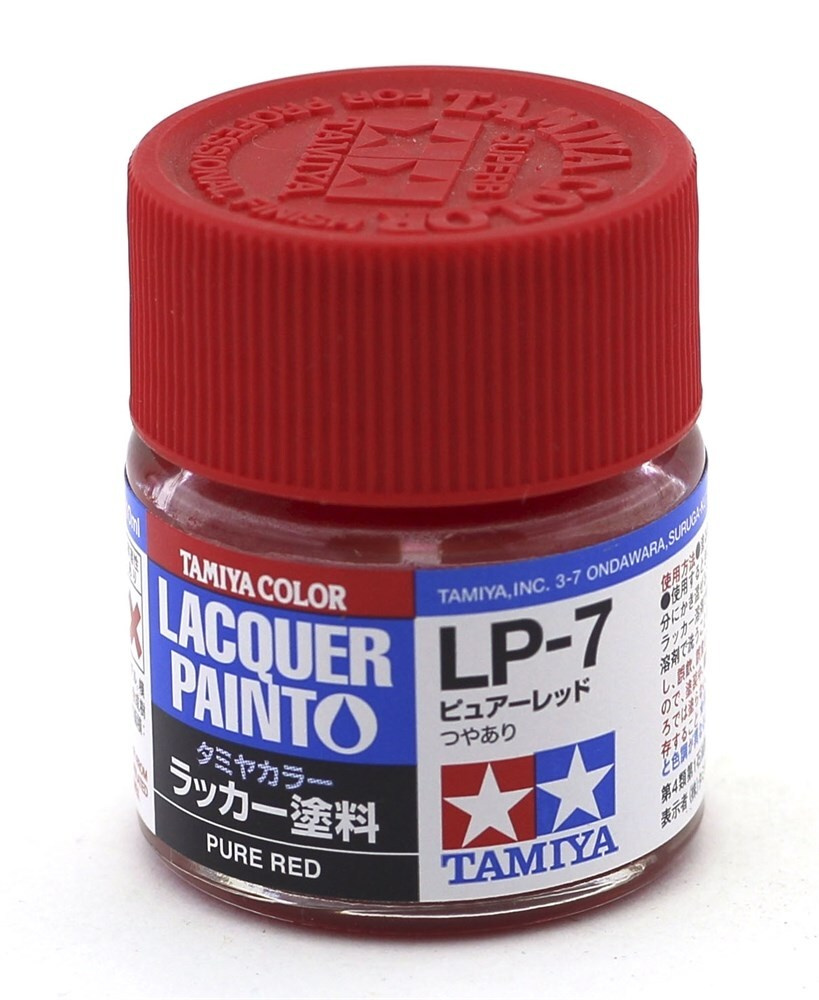 Tamiya LP-7 Pure Red красная глянцевая лаковая краска, 10 мл — купить в ...