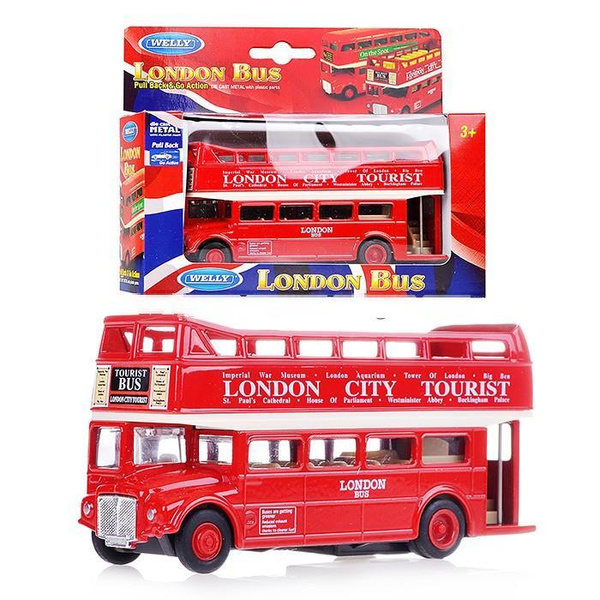 Велли Модель автобуса 1:60-64 London Bus открытый Welly 99930C - купить ...