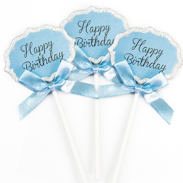 Топпер для торта Дон Баллон "надпись Happy Birthday", 3 шт - купить по ...