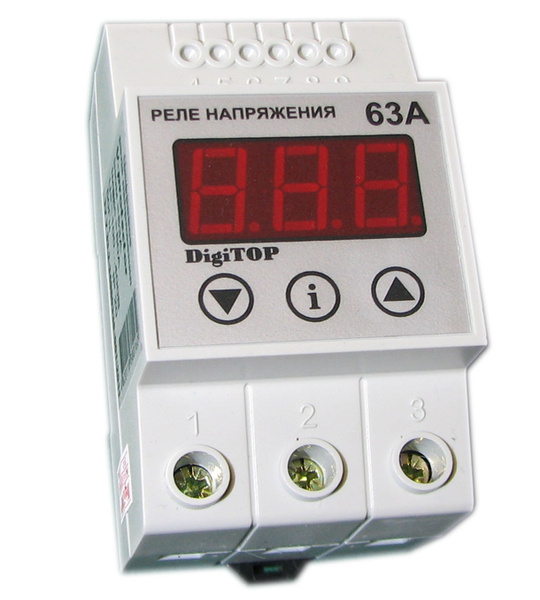 Реле напряжения DigiTOP VP-63А - купить по выгодной цене в интернет-магазине OZON (227172320)