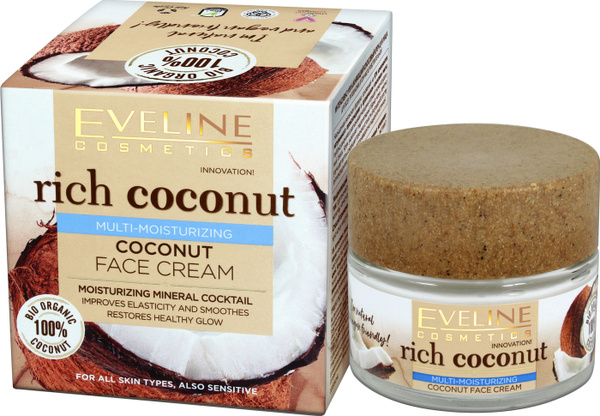 Eveline Cosmetics RICH COCONUT Интенсивно Увлажняющий Кокосовый крем ...