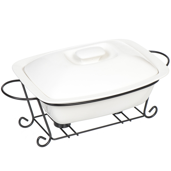 Мармит керамический Daniks Y4-2753 прямоугольный на подставке, 31 см купить на OZON по низкой ...