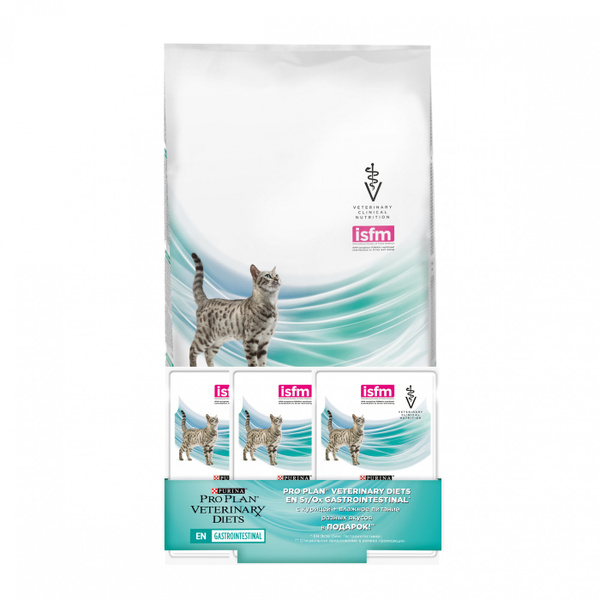 Набор 1,5кг+3*85г Purina Pro Plan Veterinary Diets EN Gastrointestinal ...