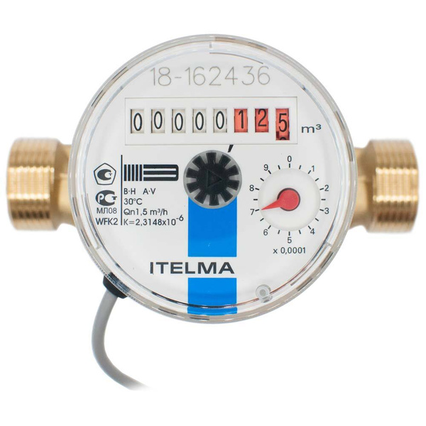 Счетчик воды холодной ITELMA 15мм 1/2" 110мм НАМУР WFK 23 - купить с ...