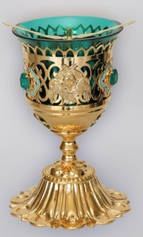 Лампада настольная №31 (3410116)(3043043) эмаль камни золочение цв ...