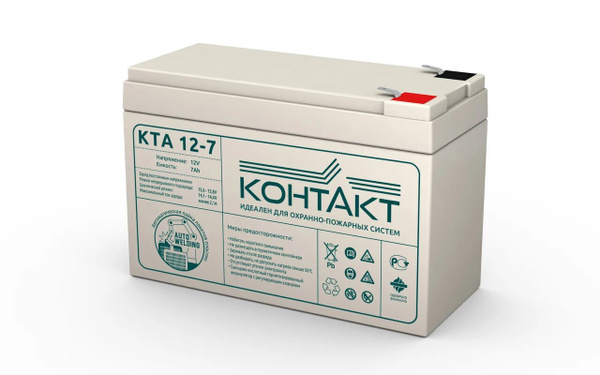 Аккумуляторная батарея КОНТАКТ КТА 7-12 ( 12В 7АЧ / 12V 7AH ) для ...