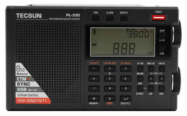 Портативный цифровой радиоприемник Tecsun PL-330 (export version) black ...