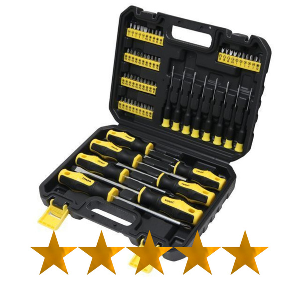 Набор инструментов 65 пр (отвертки,биты с битодержателем, отвертки ювелирные) в кейсе WMC TOOLS ...