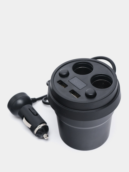 Разветвитель прикуривателя с USB зарядкой на подстаканник с вольтметром ...