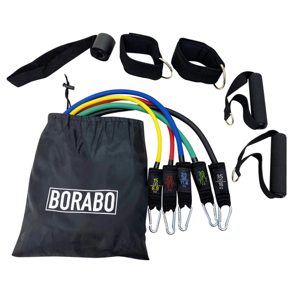 Набор эспандеров Трубчатый BORABO, max нагрузка 57 кг - купить по ...