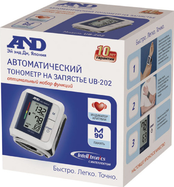 Тонометр запястный A&D UB-202 - купить с доставкой по выгодным ценам в ...