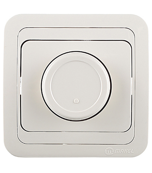 Диммер с рамкой Makel Mimoza 25011 одноклавишный скрытая установка бежевый 60-600 Вт - купить по ...