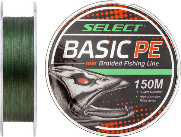 Шнур Select Basic PE 4x 150m (тёмно-зелёный) 0.14mm 15LB/6.8kg купить на OZON по низкой цене ...