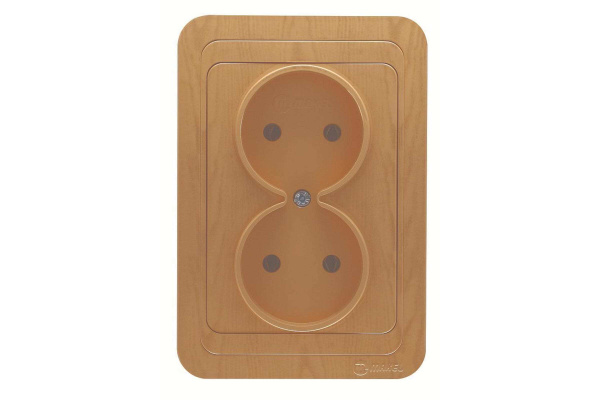 Розетка Дуб 2-местная,Makel Mimoza,24217 - купить по низкой цене в интернет-магазине OZON ...