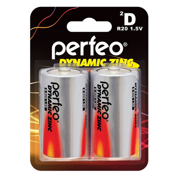 Батарейки Perfeo R20 D Dynamic Zinc солевые, 2шт на блистере, 1.5V - купить с доставкой по ...