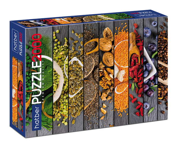 Пазл Hatber Premium 2000 элементов А1ф 980х680мм -Цветные специи- - купить с доставкой по ...