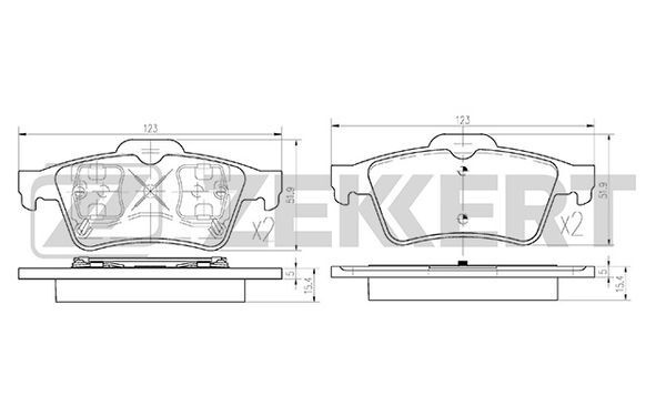 Колодки тормозные Zekkert BS1474 - купить по низким ценам в интернет ...