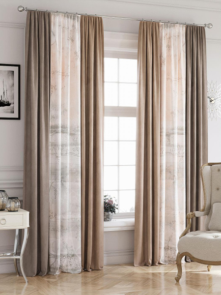 Комплект штор AT HOME 810_2 , 270х215см, 810007, Репс, Рогожка купить c ...