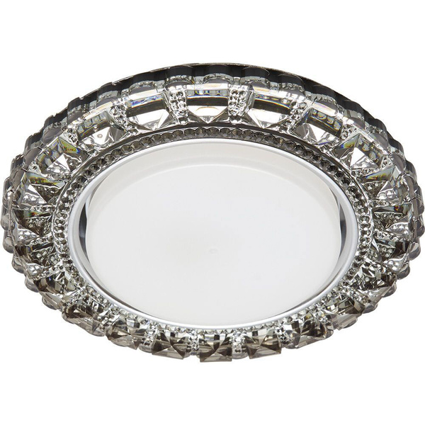 Светильник встраиваемый Feron "CD4045" GX53 с подсветкой 4000K. Серый ...