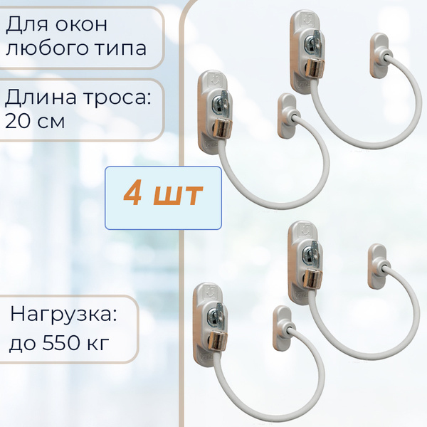 Ограничитель оконный Penkid, T-PKL.01_4, Металл, Пластик - купить по ...