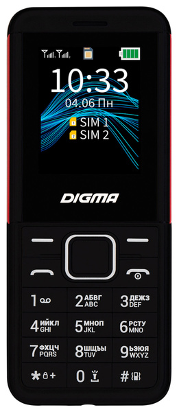 Мобильный телефон Digma C171 32Mb black 2Sim, черный - купить по ...