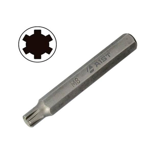 Бита RIBE (райб) M12 10мм длинная 75мм AIST 1327512R насадка Рибе RM12 ...