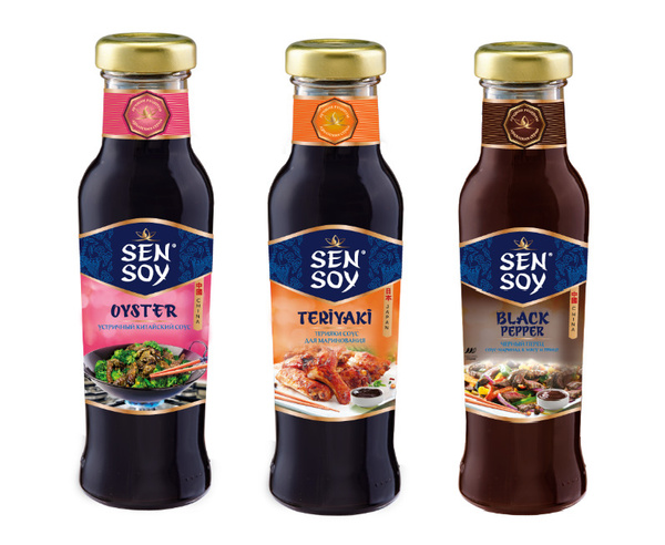 Sen Soy Premium соус Устричный, Чёрный перец, Терияки по 320 гр (960 гр ...