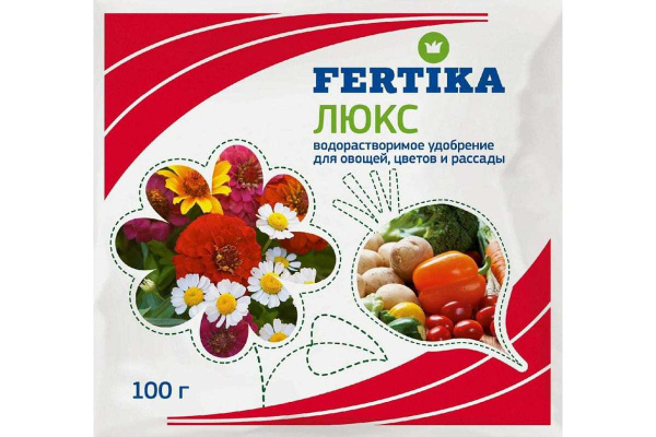 Удобрение Фертика "Люкс" 100г для овощей, цветов и рассады купить на ...