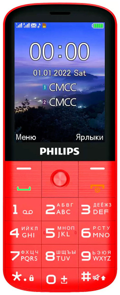 Характеристики Philips Мобильный телефон Philips Xenium E227, красный ...