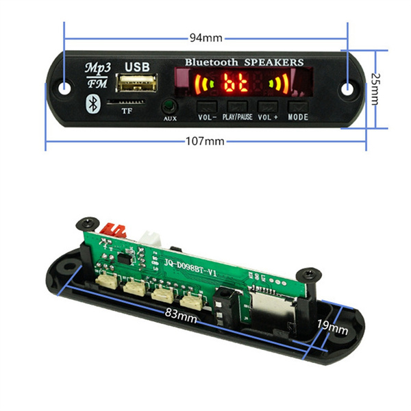 USB MP3-модуль Bluetooth 12 В WMA-декодер Плата Аудио купить на OZON по ...