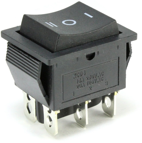 Выключатель (переключатель) KCD4 6 контактов (3 положения) для ...
