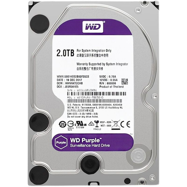Внутренний жесткий диск Western Digital Purple IntelliPower (WD20PURX ...