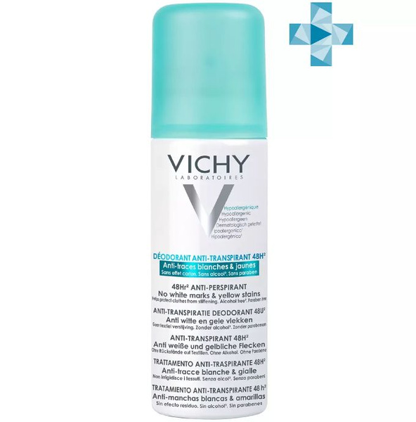Vichy Дезодорант-антиперспирант против белых и желтых пятен для защиты ...