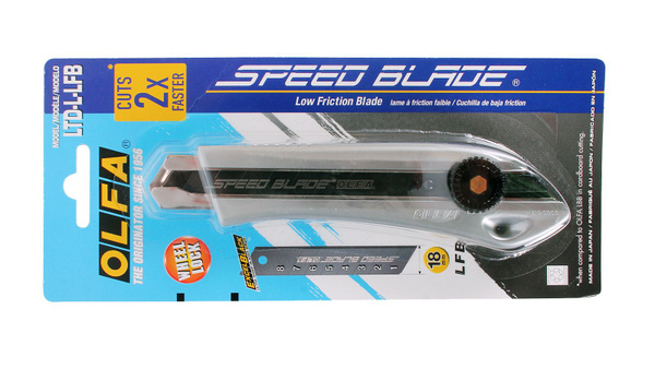 Нож OLFA с выдвижным сегментированным лезвием, винтовой фиксатор, 18мм OL-LTD-L-LFB - купить по ...