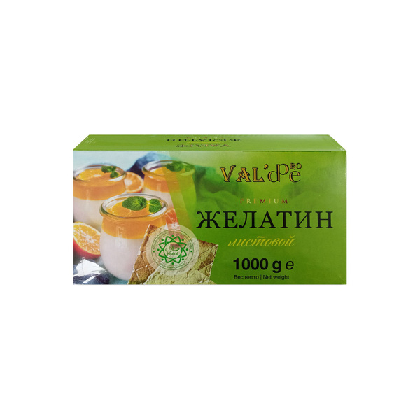 Желатин говяжий листовой 180+bloom Valde Халяль 1 кг - купить с ...